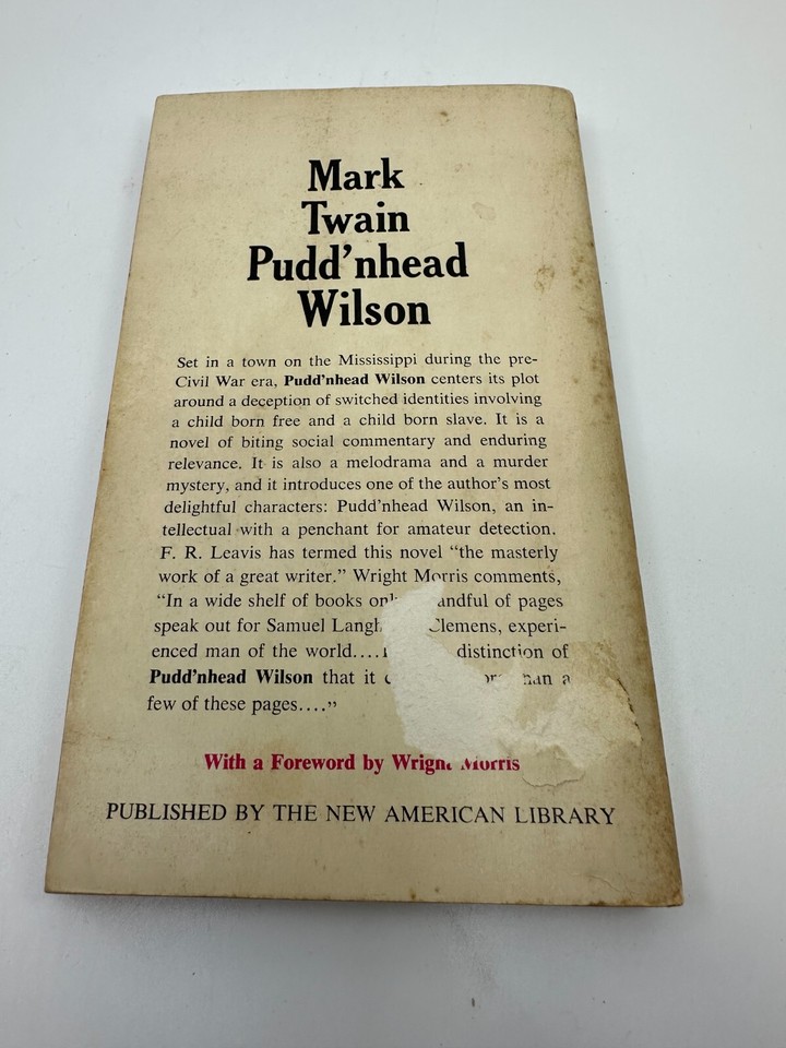 Pudd'nhead Wilson by Mark Twain - 1964 vintage Signet Classic paperback ...