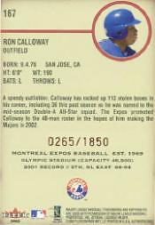 2002 Fleer Authentix #167 Ron Calloway TM RC /1850 - NM-MT | eBay