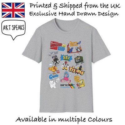 Retro Kids TV Shows T-Shirt Men Unisex 70s 80s 90s UK School Nostalgia ...