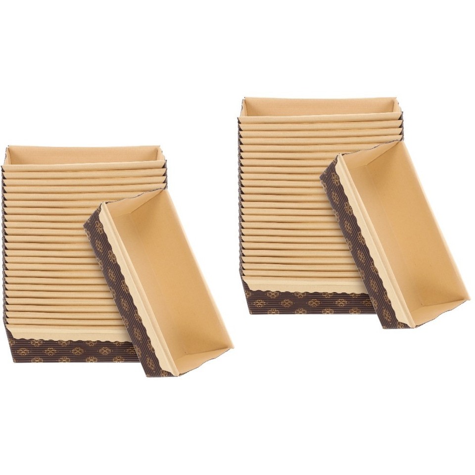 50 Pcs Paper Loaf Pans for Baking Paper Bread Loaf Pans rectangular ...