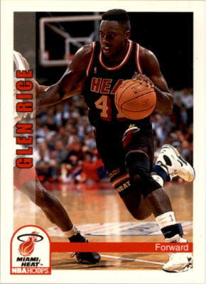 1992-93 Hoops #121 Glen Rice Miami Heat Charlotte Hornets Michigan ...