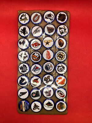 LABATT BLUE NHL Team Logo Beer Bottle Caps With NHL cap and Promo Cap ...