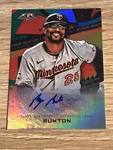 Byron Buxton 2022 Topps Fire Twins Green Autograph Auto MLB /75 | eBay