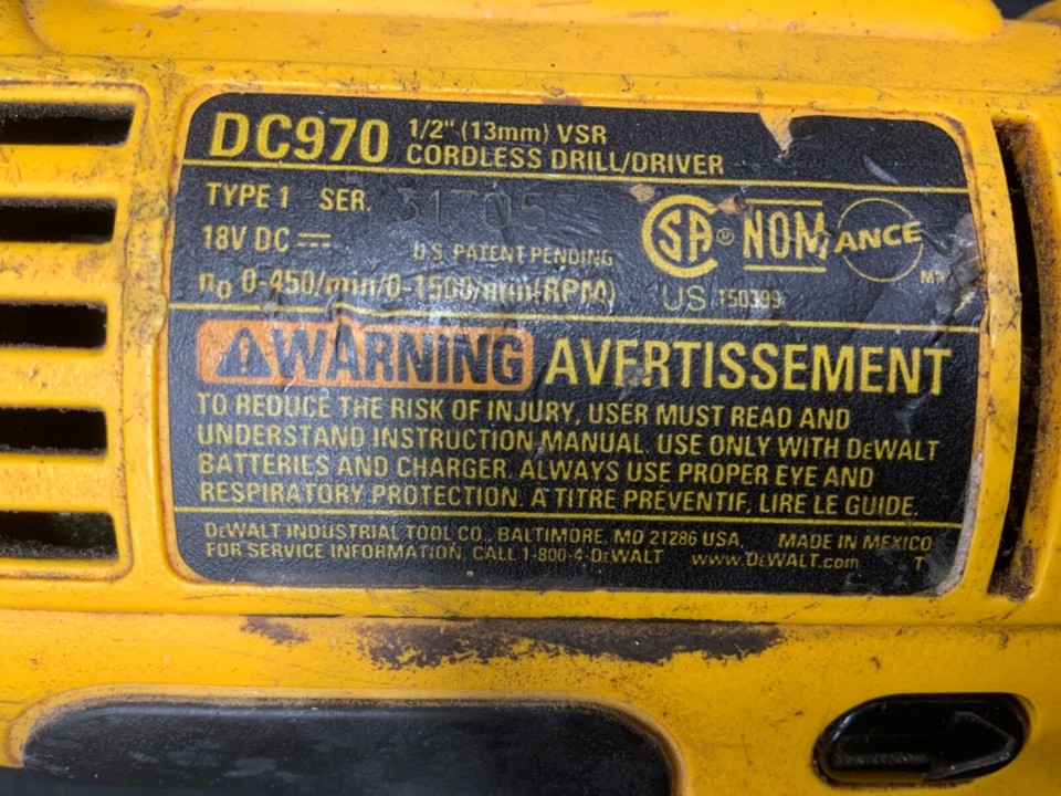 DEWALT DC970 18V Volt 1/2" Cordless Drill Driver #2 | eBay