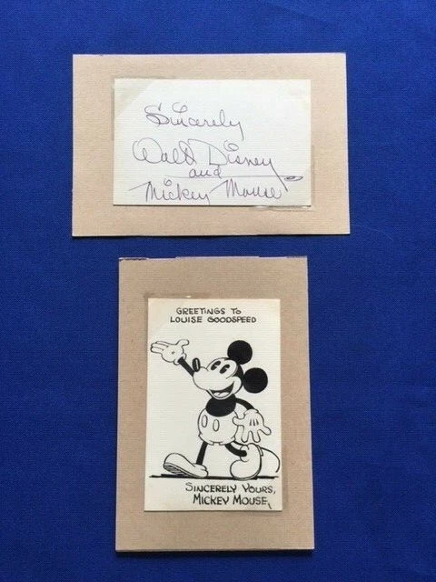 Walt Disney Autograph Card
