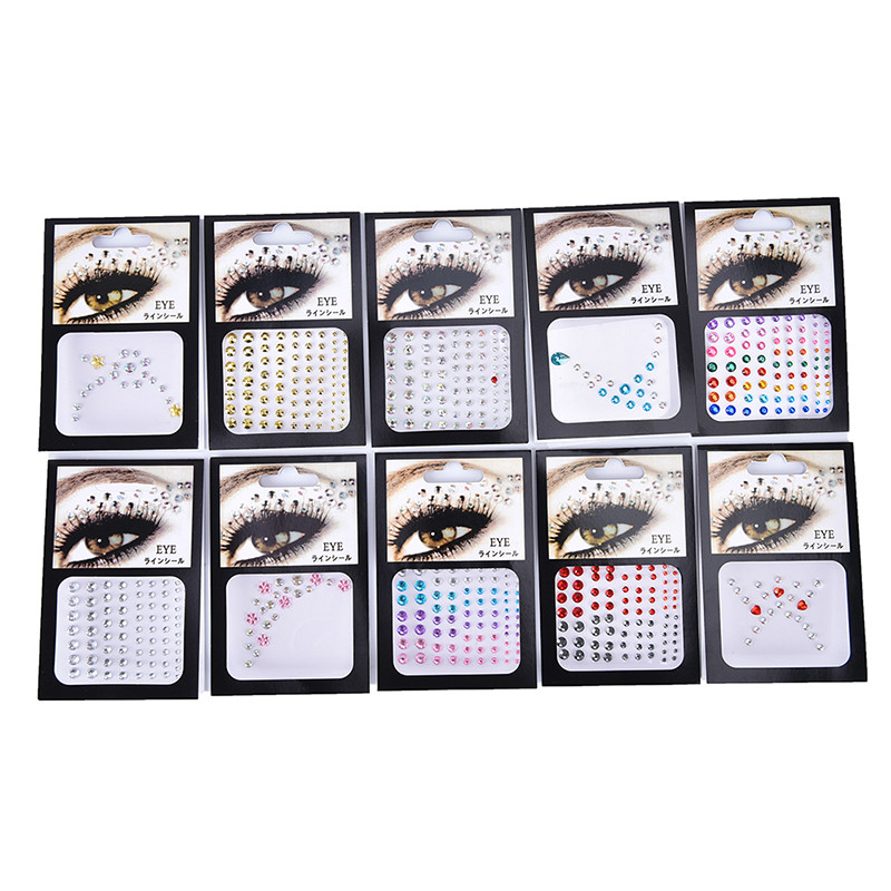 1pc diamond eyeshadow face sticker crystal eyes tattoo sticker eyes ...