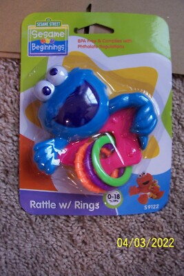 Sesame Street Rattle W/Rings - NIP | eBay