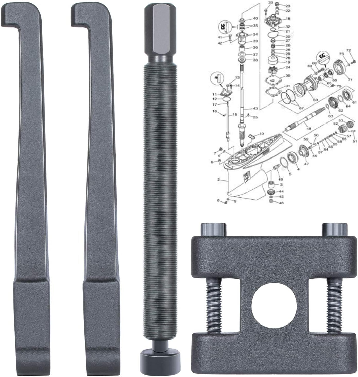 Pro Lower Bearing Carrier Puller For Yamaha Johnson Evinrude Mercury ...