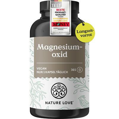 ® Magnesiumoxid - 365 Kapseln – 660mg davon 400mg elementares Magnesium ...