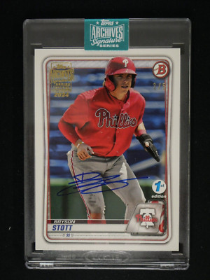 BRYSON STOTT 2024 TOPPS ARCHIVES SIGNATURE SERIES AUTO /5 PHILADELPHIA ...