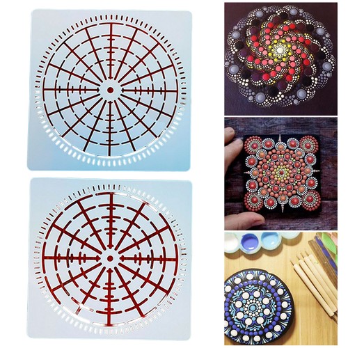 12pcs/set Crafts Stencils Auxiliary Line Diy Cloth Art Dotting ...