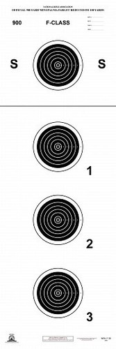 F-38 [F38] 100 Yard F-Class Mini-Palma Target, Reduced from 900 Yard ...