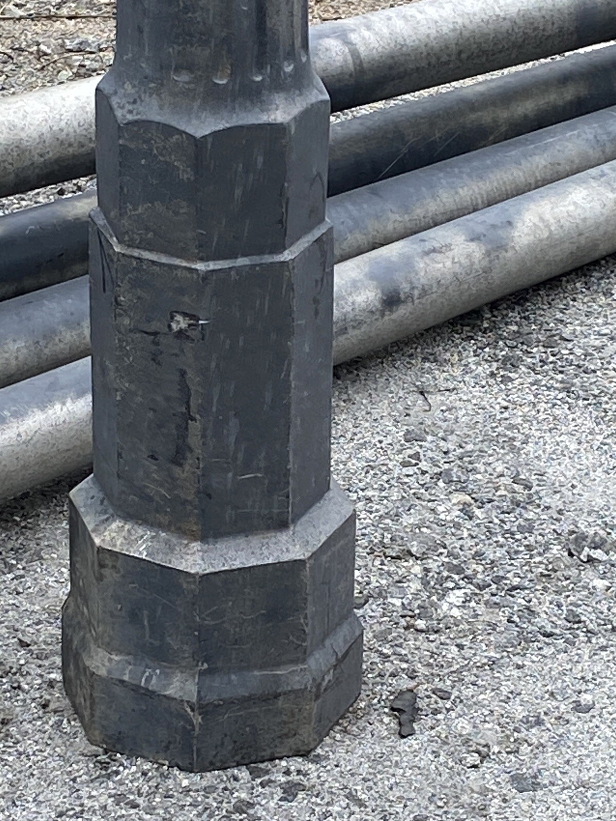 1 Vintage 1/4 Fluted Colonial Street Light Pole 12’ Tall, Can deliver ...