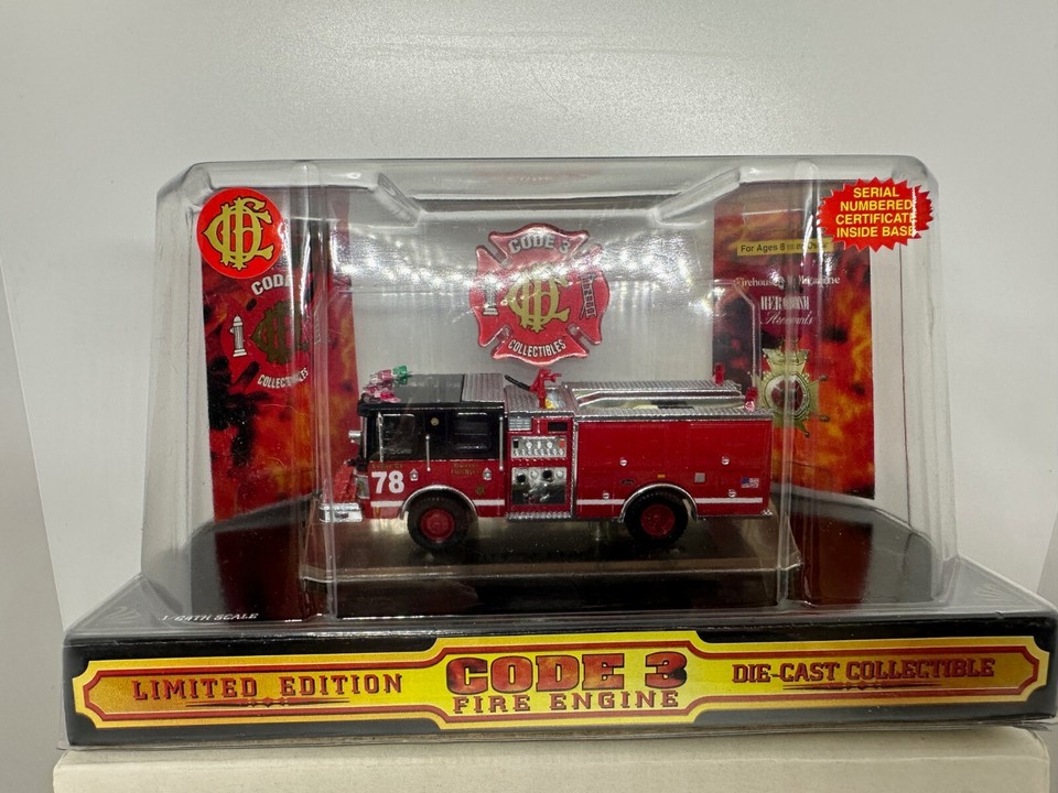 Limited Edition Code 3 Diecast Fire Engine Chicago Luverne Pumper ...