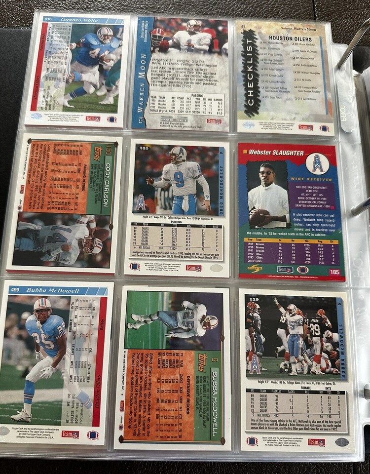 1990's Football Ring Binder ~78 Pages~ 657 Fleer Ultra Pro Cards ...
