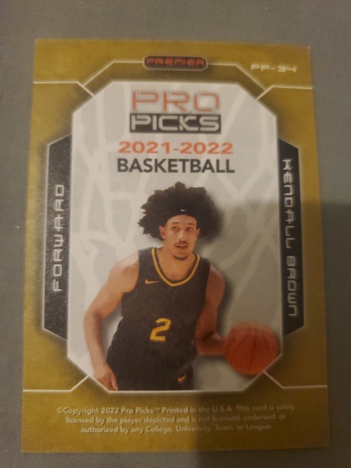2022 Kendall Brown Premier Pro Picks RC #PP~34 -- Foil | eBay