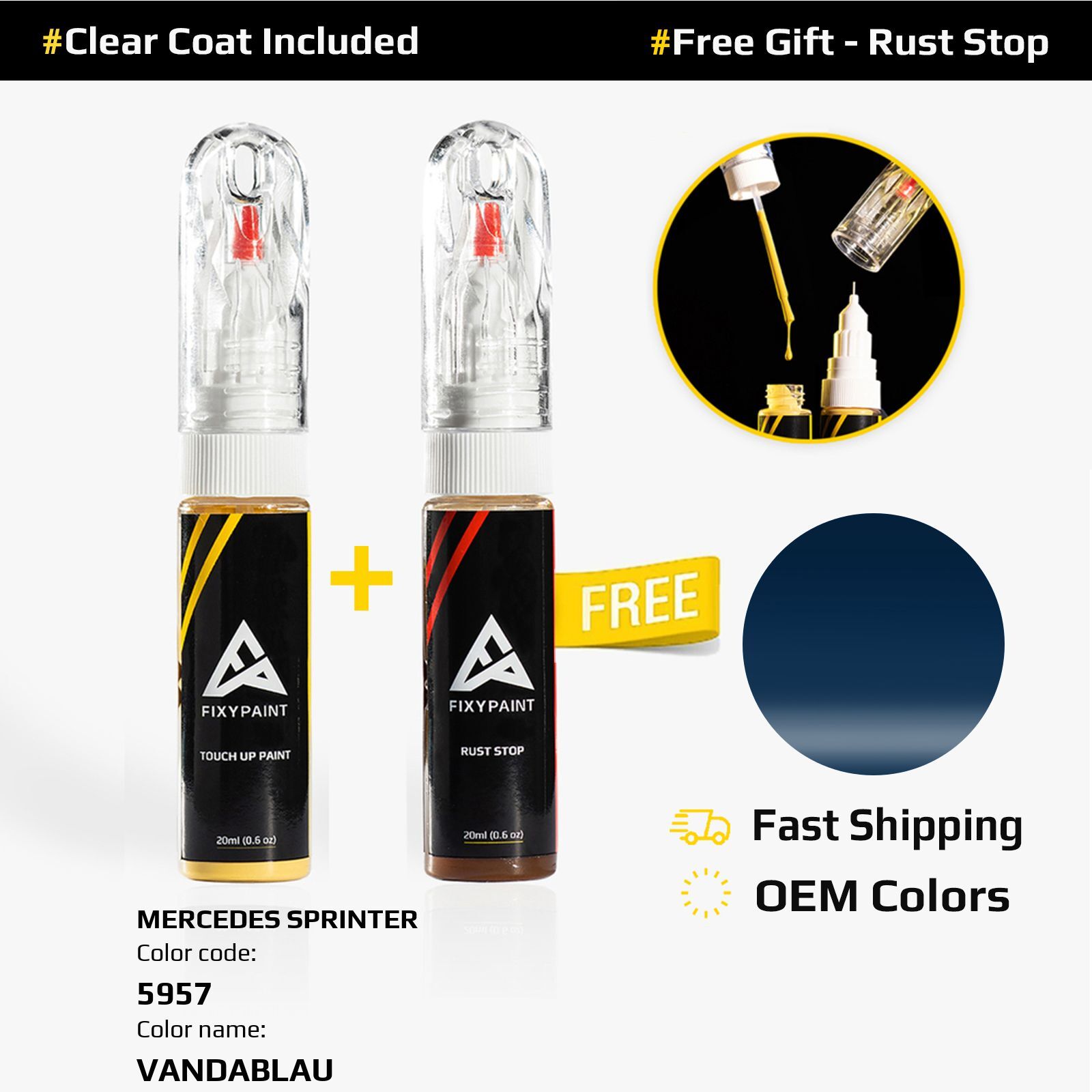 Car Touch Up Paint For MERCEDES SPRINTER Code: 5957 VANDABLAU | eBay