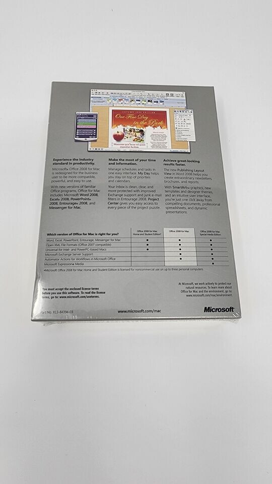 Microsoft Office 2008 for Mac Standard Edition - Full Version (731 ...