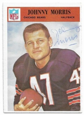 JOHNNY MORRIS 1966 Philadelphia Signed Autographed card #36 Chicago ...