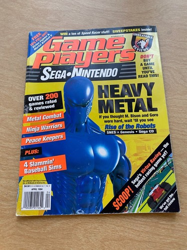 Game Players Magazine April 1994 Nintendo Sega NES Vintage Video Game ...