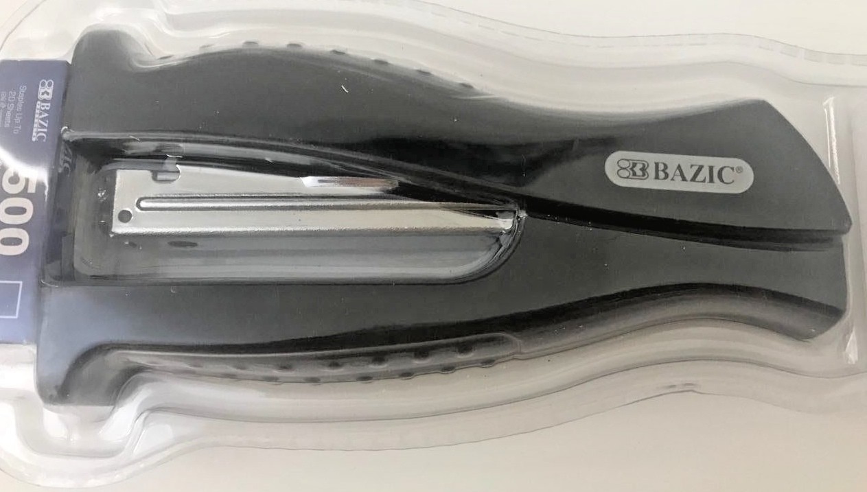 Stand-Up Compact Stapler-Standard (26/6)-500 Staples-Comfort Grip-Desk ...