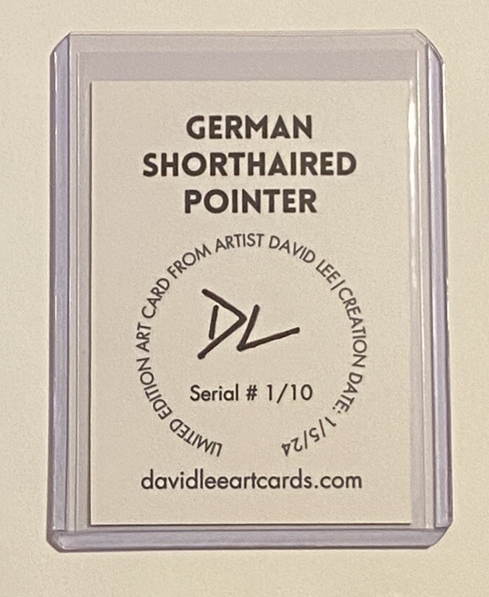 German Shorthaired Pointer Limited Edition Artist Signed Trading Card 1 ...