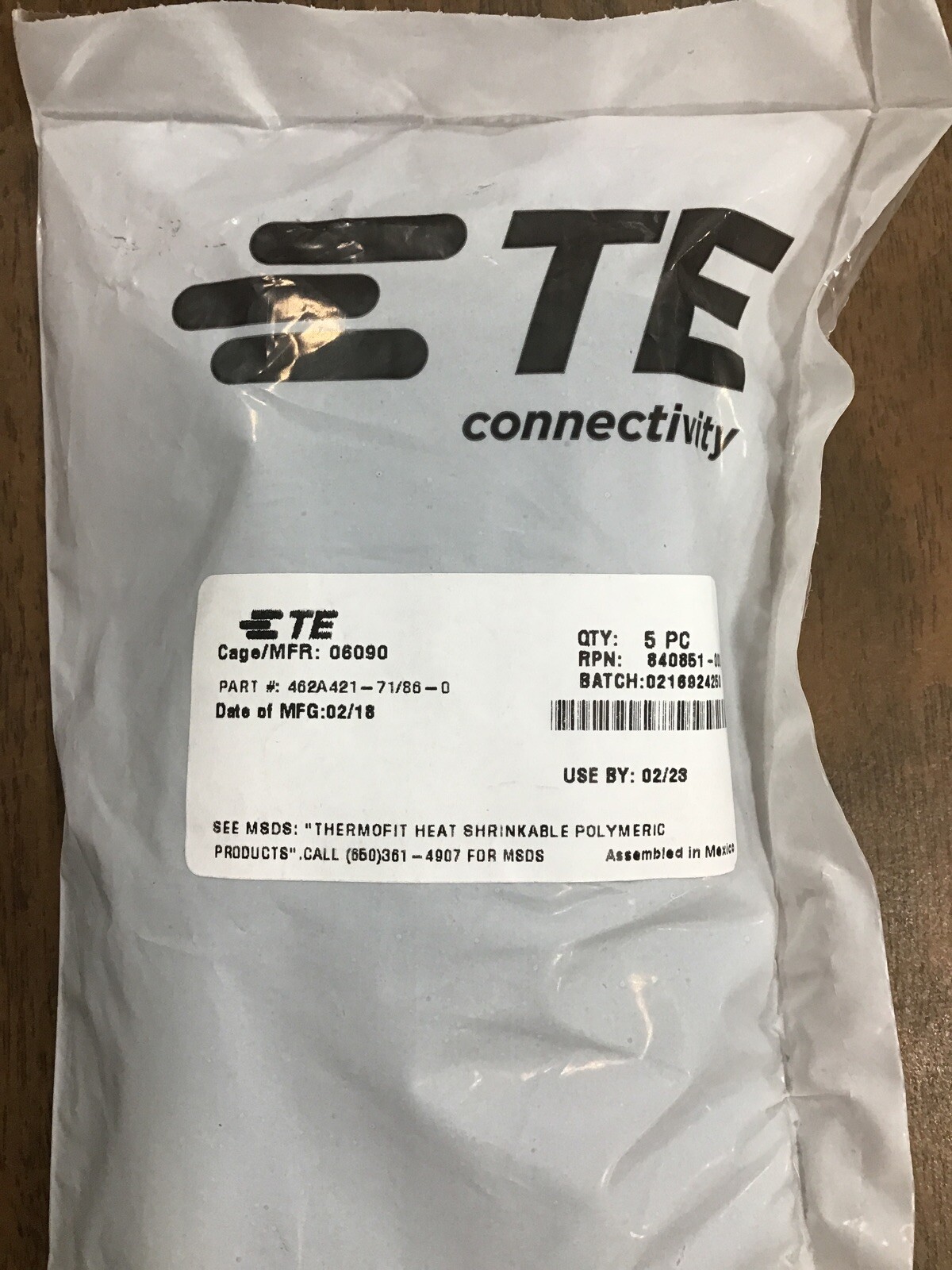 NOS Tyco Ele. 5pk. Heat Shrink Polymeric 462A421-71/86-0 | eBay