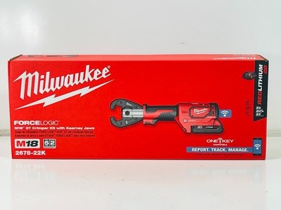 Milwaukee 2678-22K 6T M18 FORCE LOGIC Utility Crimper Kit with Kearney ...