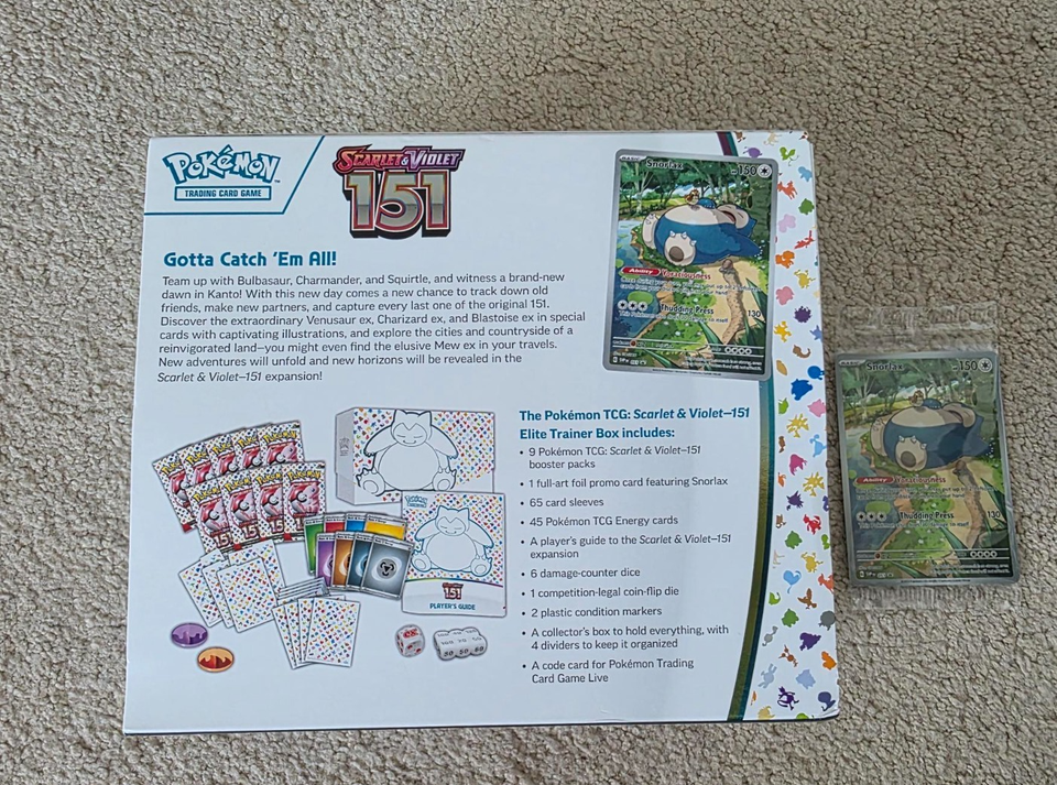 Pokemon TCG SV: 151 Elite Trainer Box ETB Promo Card & Accessories Only ...