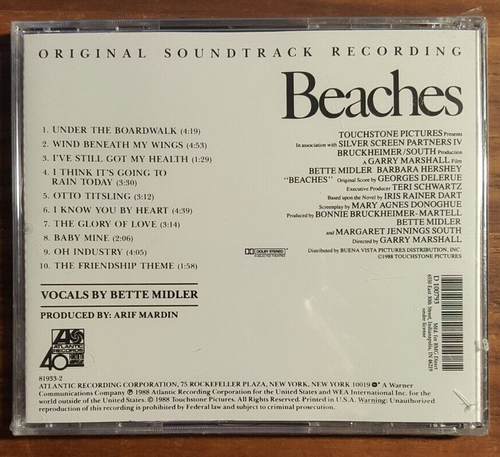 Beaches (Original Soundtrack) by Bette Midler (CD, 1990) for sale ...