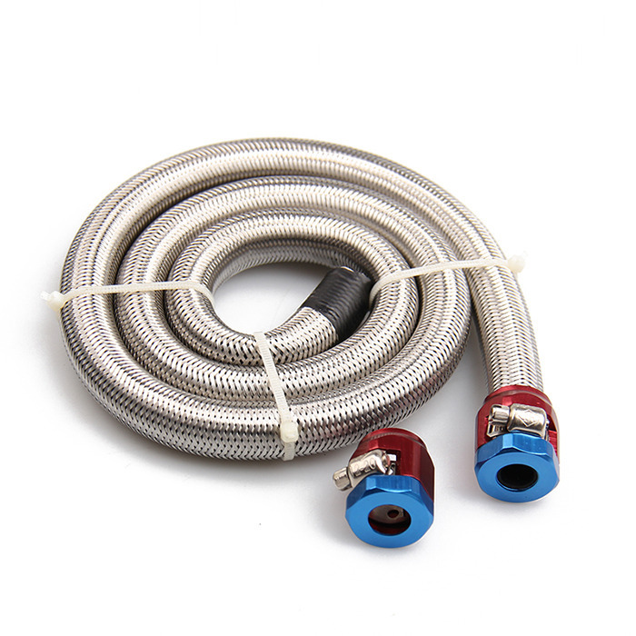 Universal Stainless Steel Braided Fuel Line 3/8 in 3 ft Length High ...