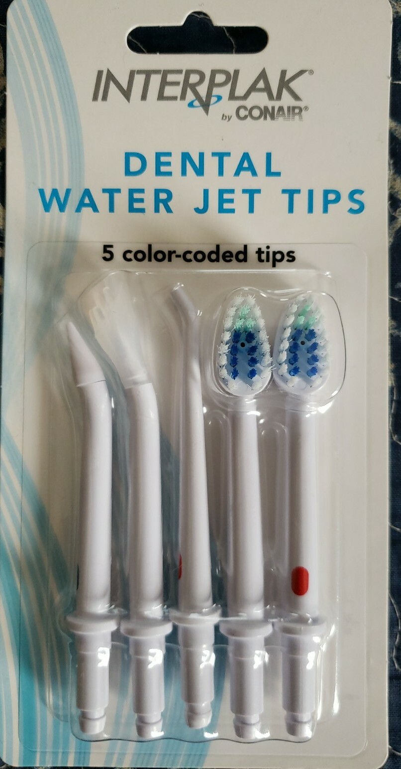 Interplak by Conair Replacement Dental Water Jet Tips 5 pack Color ...