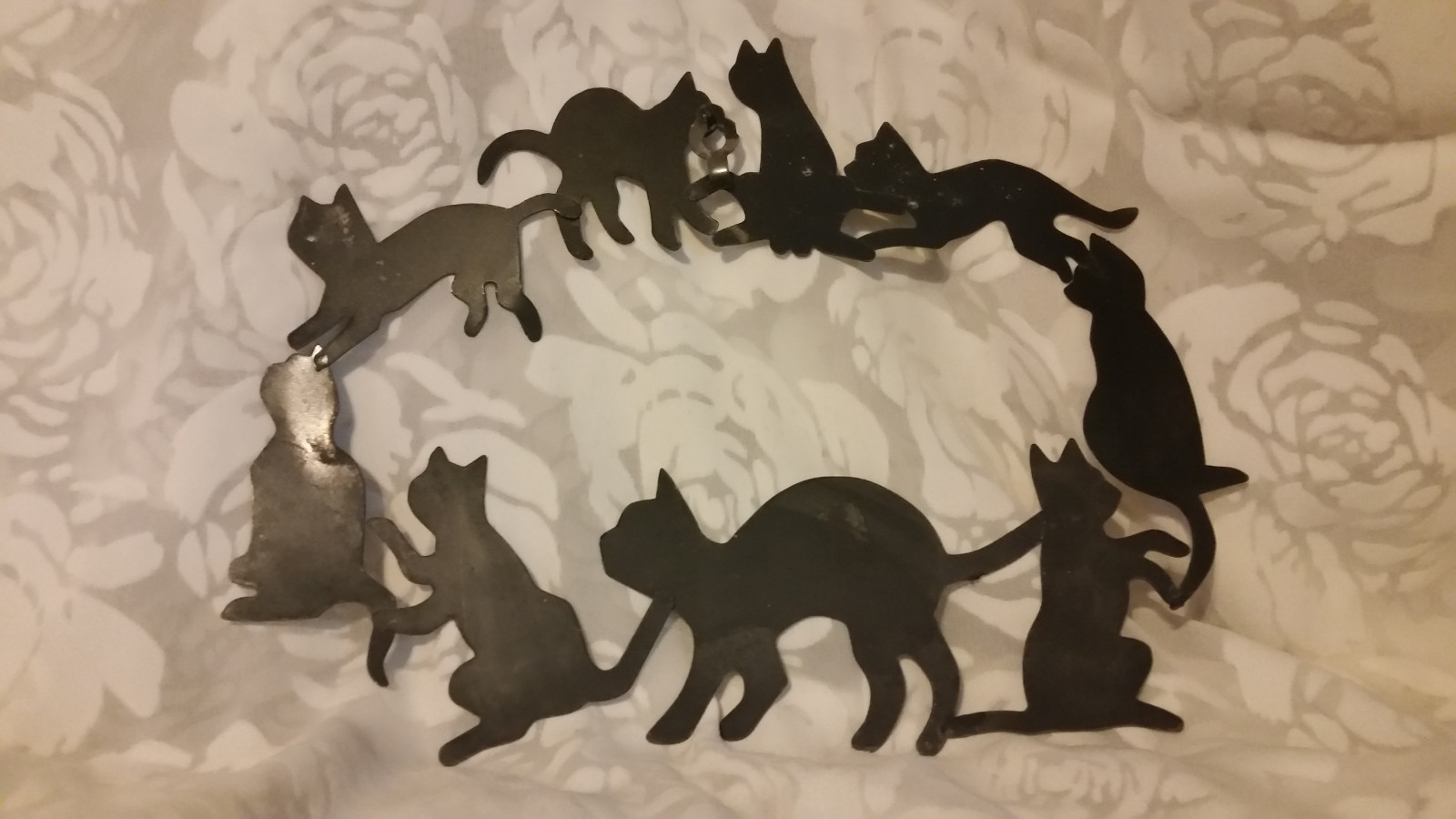 Vintage Metal Cat Kitten Decor Hanging Wall Mount Plaque | eBay