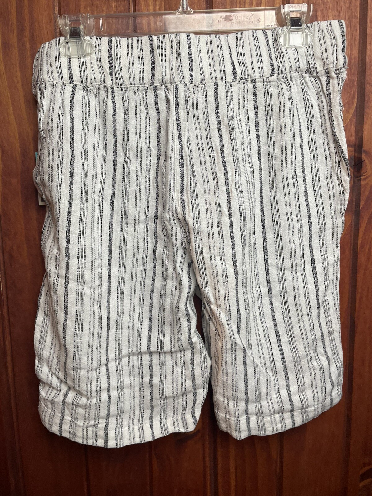 Per se Livin' in Linen Striped Shorts Petite Medium | eBay