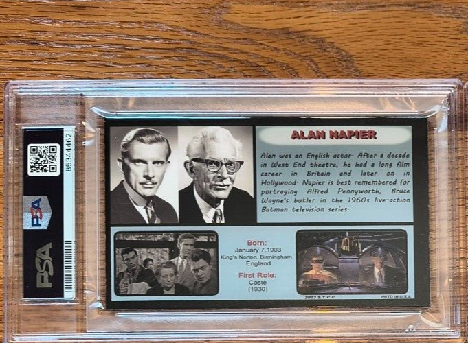 Alan Napier Alfred Pennyworth Batman 1966 Adam West signed auto card ...