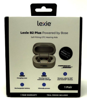 Lexie B2 Plus OTC Hearing Aids Powered by Bose, Rechargeable Self ...