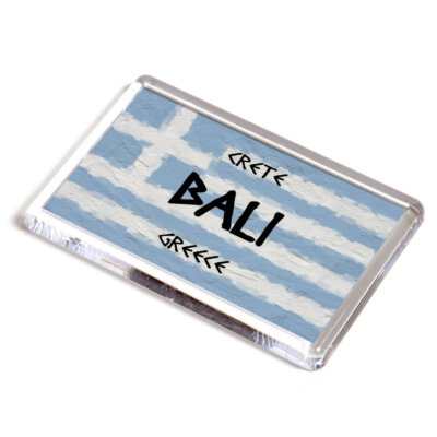 FRIDGE MAGNET - Bali - Crete - Greece - Greek Flag Holiday Gift | eBay