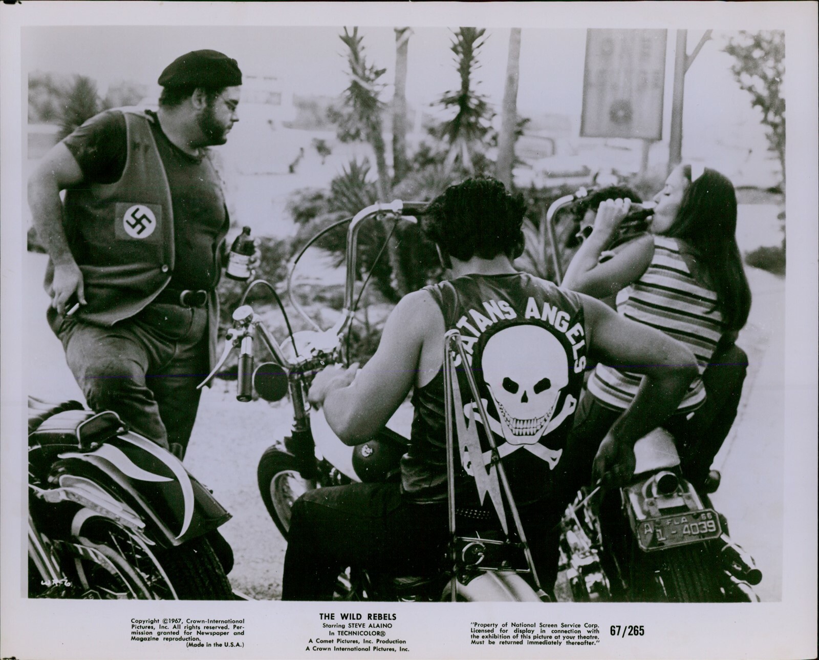 LG804 1967 Original Photo THE WILD REBELS Satan's Angels Motorcycle ...