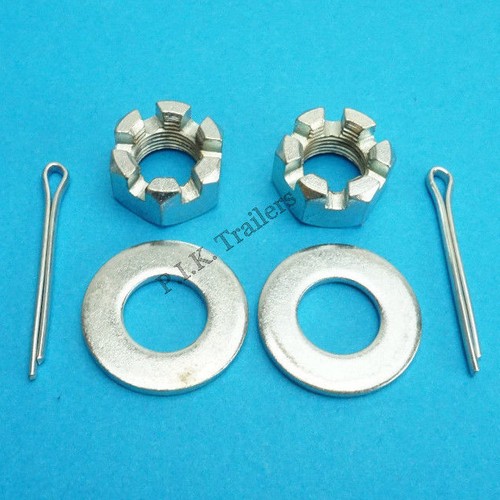 5/8" UNF Axle Nuts, Washers & Split Pins for 1" Stub Axles - Castle Nut ...
