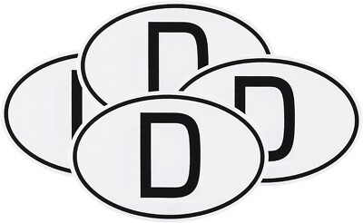 HR-IMOTION 4 x Deutschland D-Schild Kennzeichen D Schild Auto Aufkleber ...