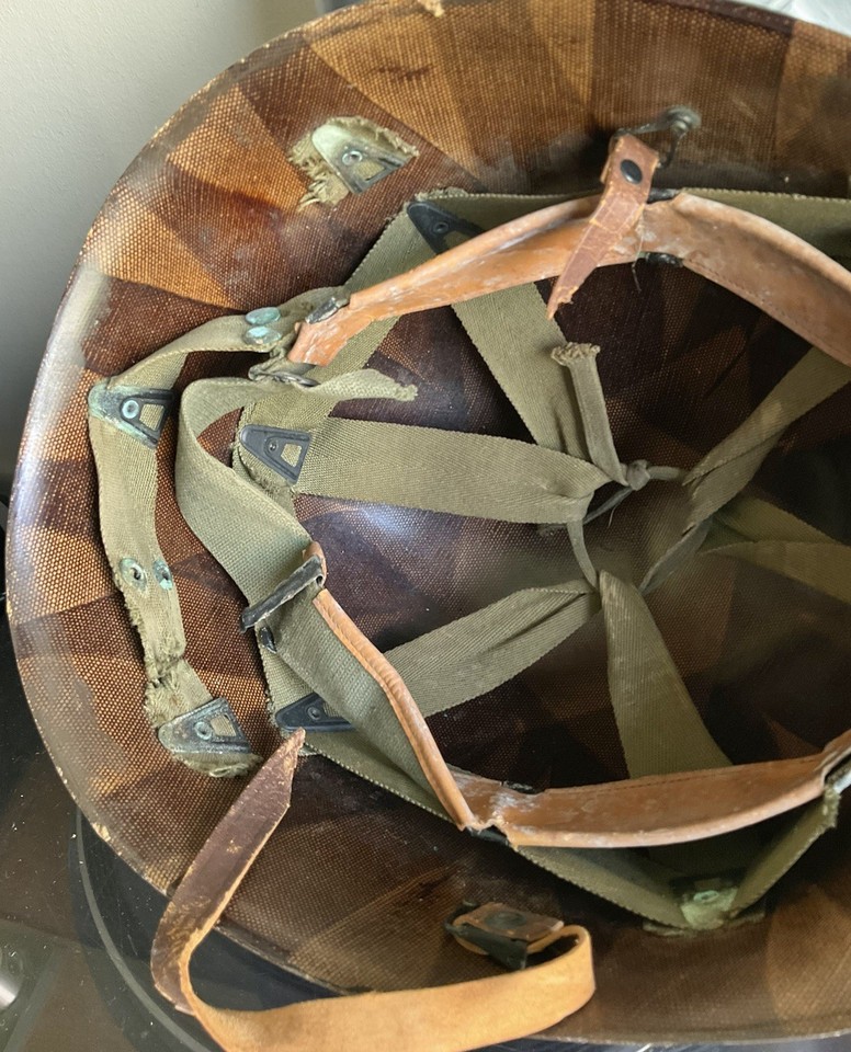 WW2 US Army M1 Helmet Liner 435th Field Artillery Observation Battalion ...