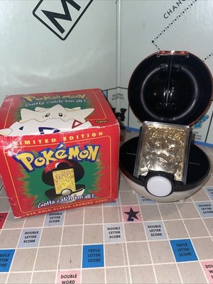 Vintage Burger King’s Pokémon Togepi Ball Gold Plated Card Red Box #2 ...