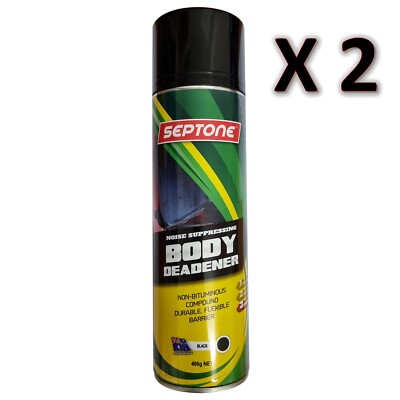 2 x Septone Body Deadener Textured Black 400g Underbody Sound Deadening ...