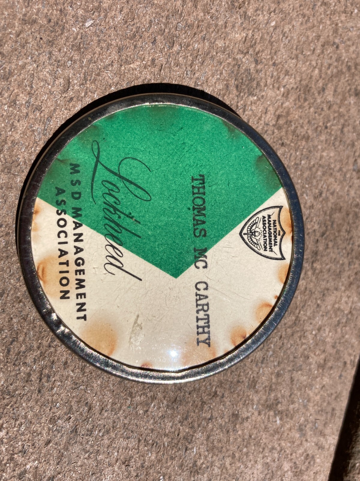 Early 1950s Lockheed Aircraft Management Identification Worker ID Badge ...