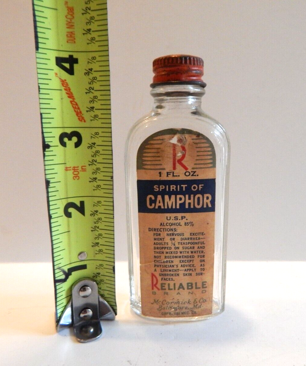 Reliable Brand Spirit of Camphor Bottle Packed by McCormick & Co 1 fl ...
