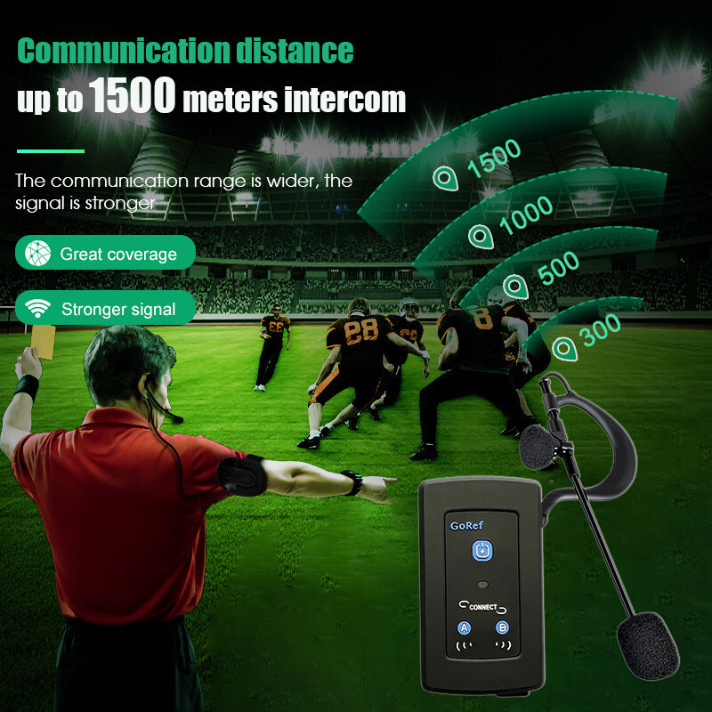 Bluetooth Football Soccer Sport Referee Intercom Headset Earpiece Kit ...