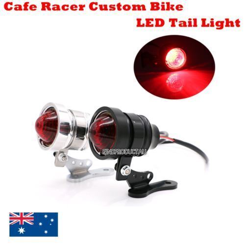 Chrome Motorcycle Retro LED Tail Brake Light Harley custom cafe racer ...