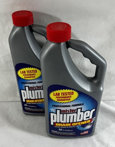 (2x Bottles) Mister Plumber Drain Opener Drain Cleaner 32 fl. oz ...