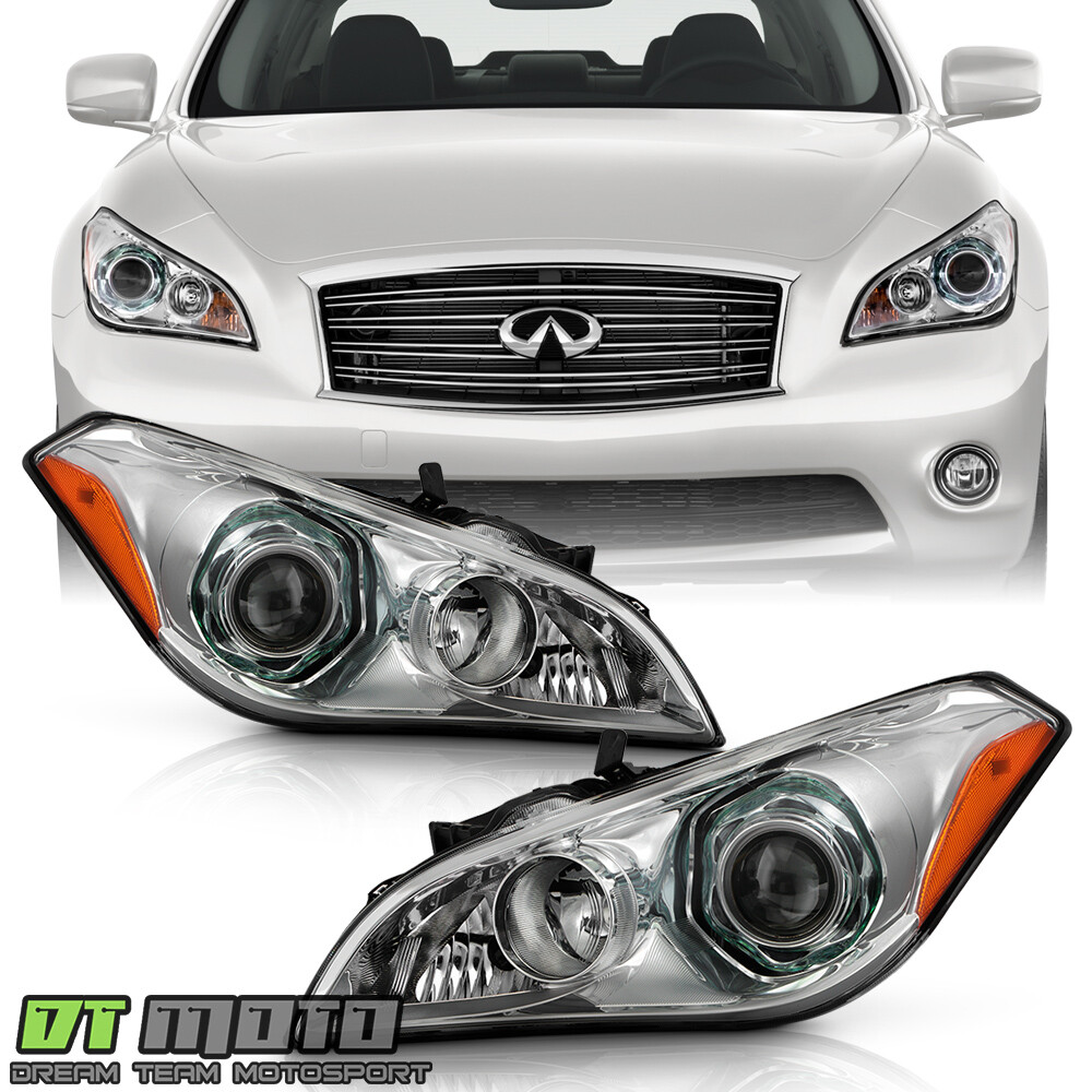 For 2011-2013 Infiniti M37 M56 w/o AFS Projector Headlights Headlamps ...