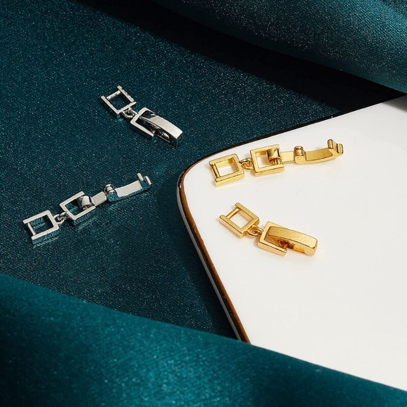 5Pcs Bracelet Extender Fold Over Clasp Simple Extension Clasp for ...